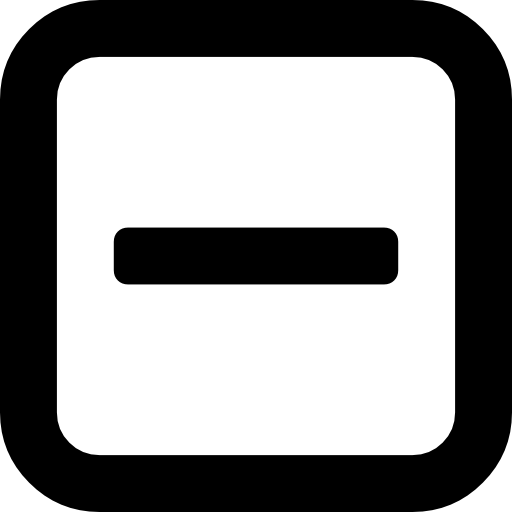 Free Minus Button Square Rounded Outline icon | Free SVG, EPS, PSD ...